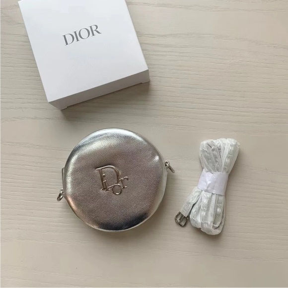 Dior | Bags | Dior Metallic Silver Circular Pouch | Poshmark